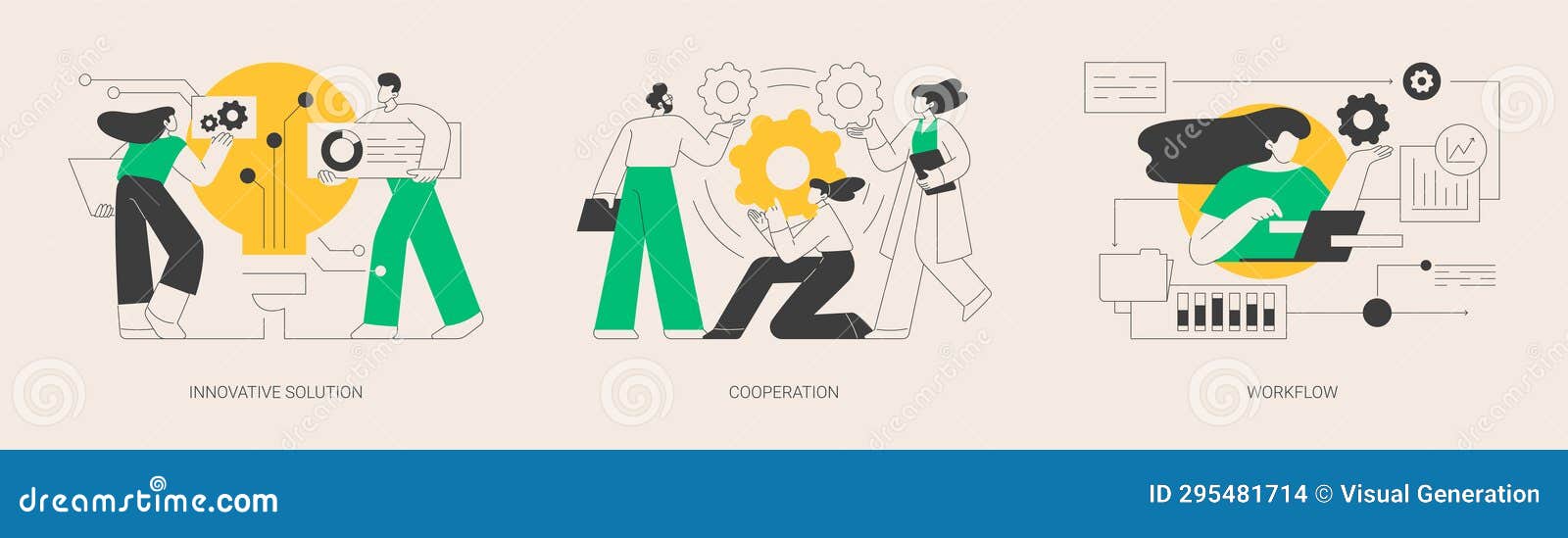 Business Efficiency Poster With Graphic Infocharts Cartoon Vector ...