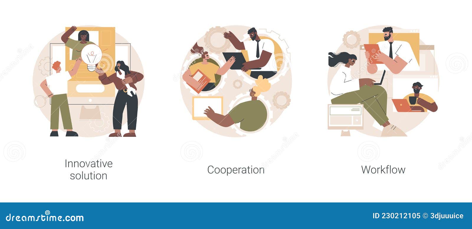 Business Efficiency Abstract Concept Vector Illustrations. Stock Vector ...