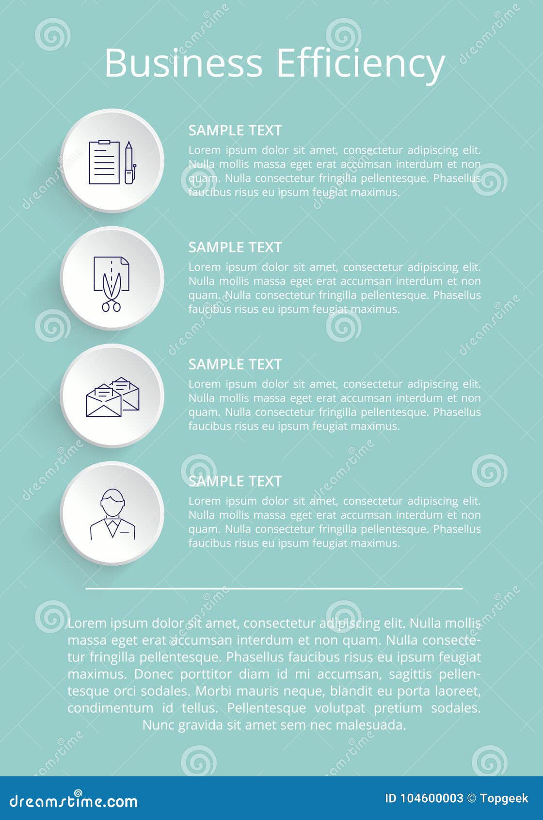 Business Efficiency Poster Vector Illustration Stock Vector ...