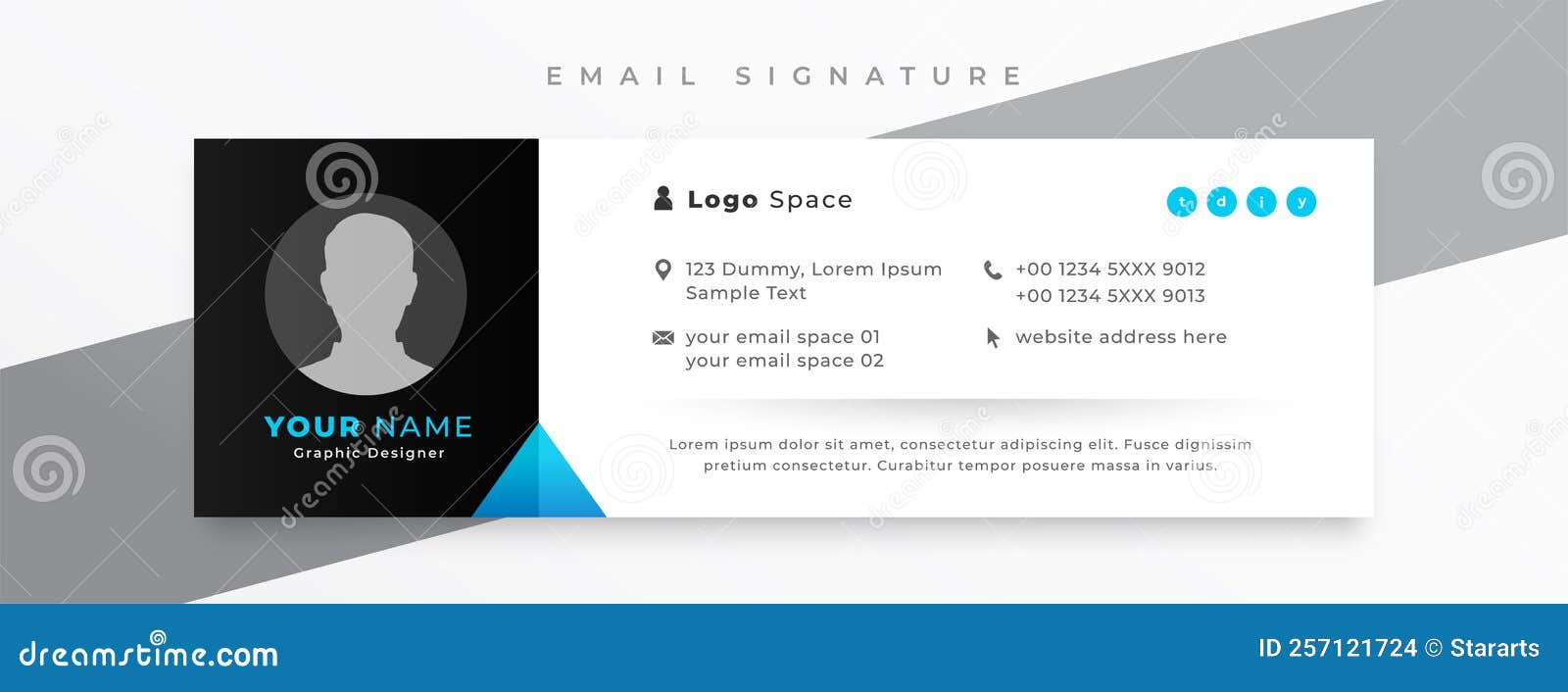 Business Email Sign Card Template with Digital Information Design ...