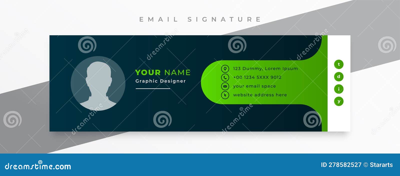 Business Email Sign Card Template with Digital Profile Design Vector ...