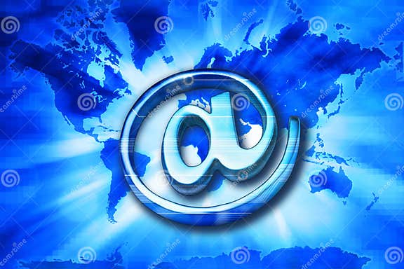 Business Email World Computer Background Stock Photo - Image of ...