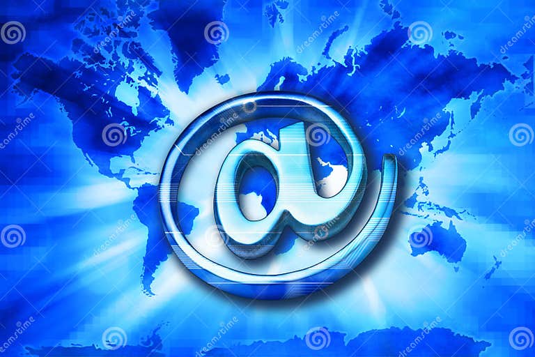 Business Email World Computer Background Stock Photo - Image of ...