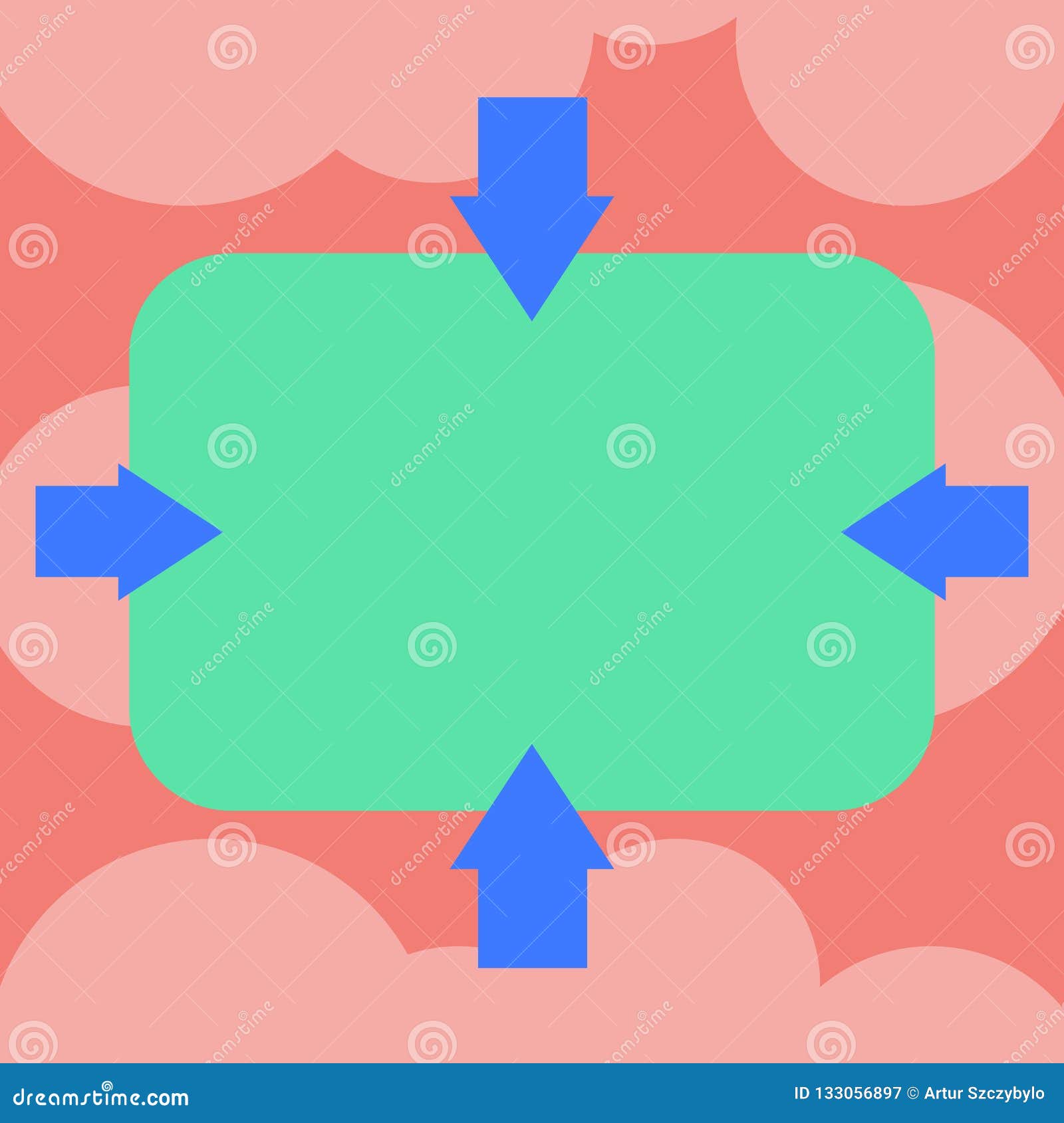 Four Inward Arrows Blank Business Diagram Illustration | CartoonDealer ...