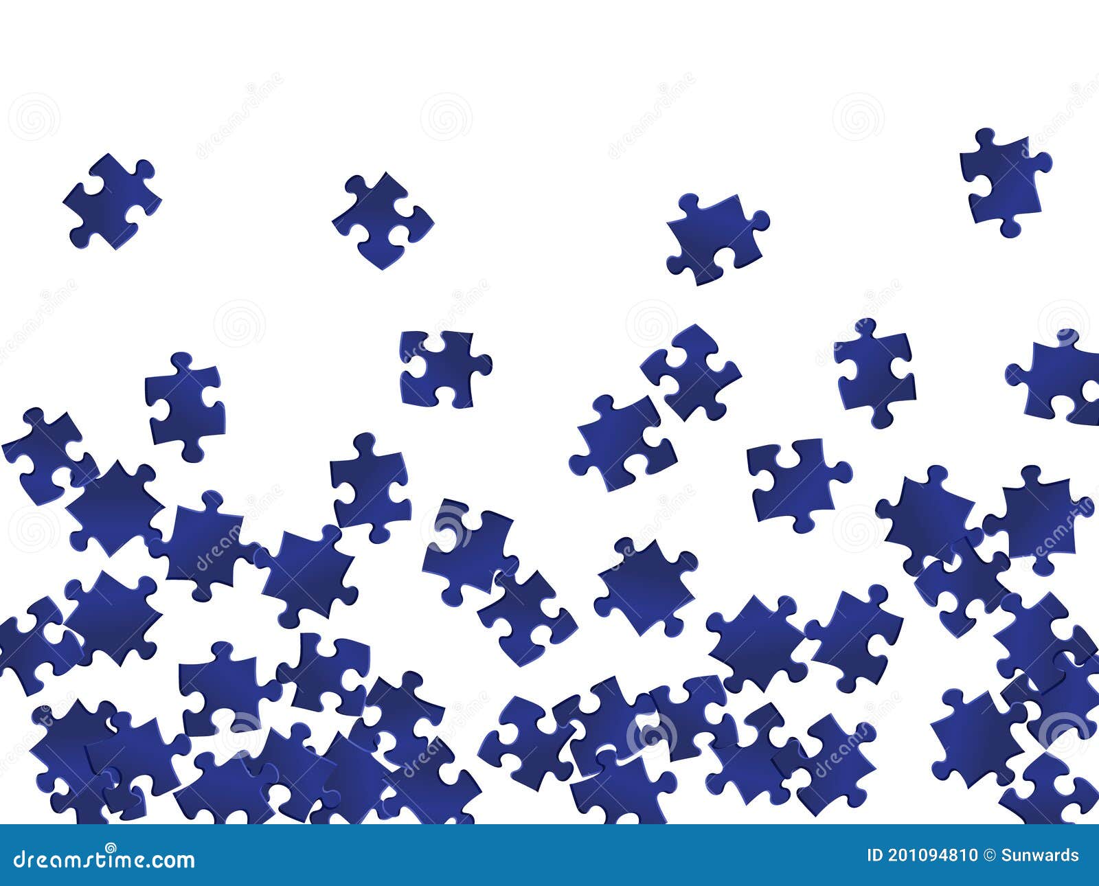 Business Enigma Jigsaw Puzzle Dark Blue Pieces Stock Vector ...