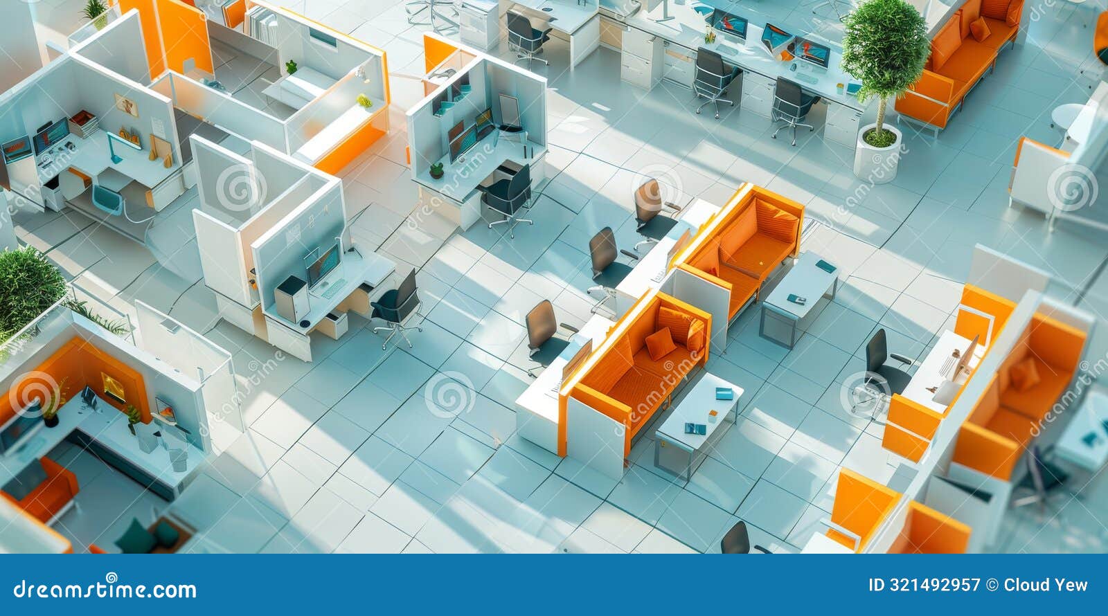 Business Environment with a Detailed Layout Pattern. Stock Illustration ...