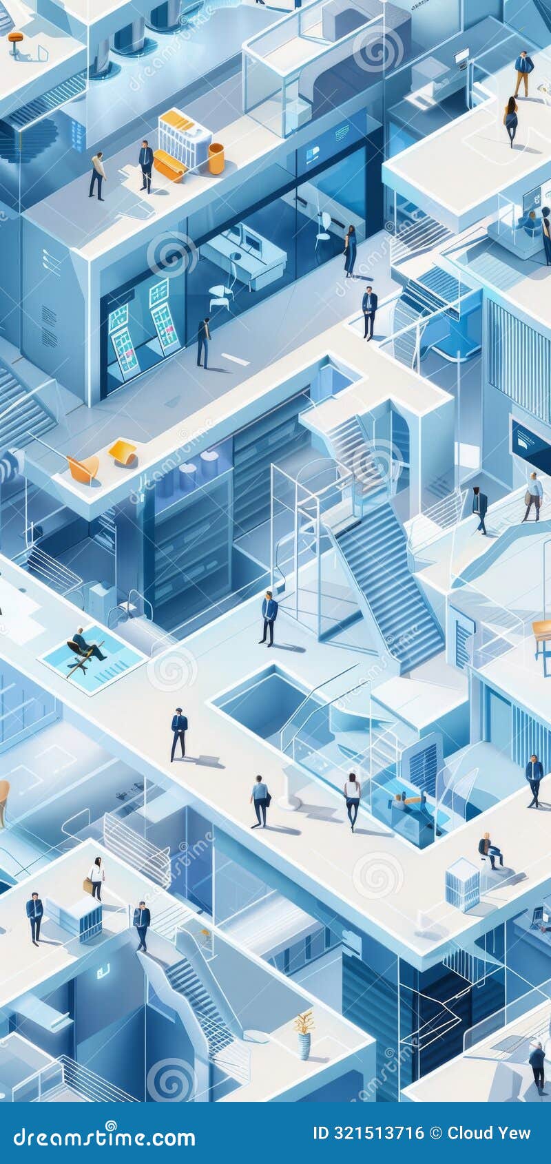 Business Environment with an Intricate Layout Pattern. Stock ...