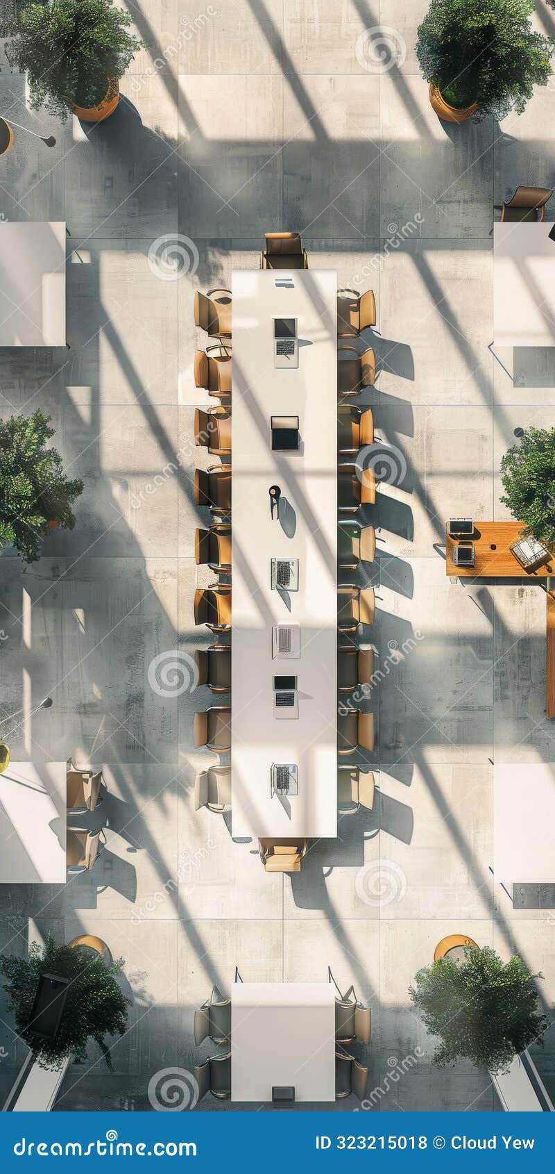 Business Environment with a Symmetrical Layout Pattern. Stock ...