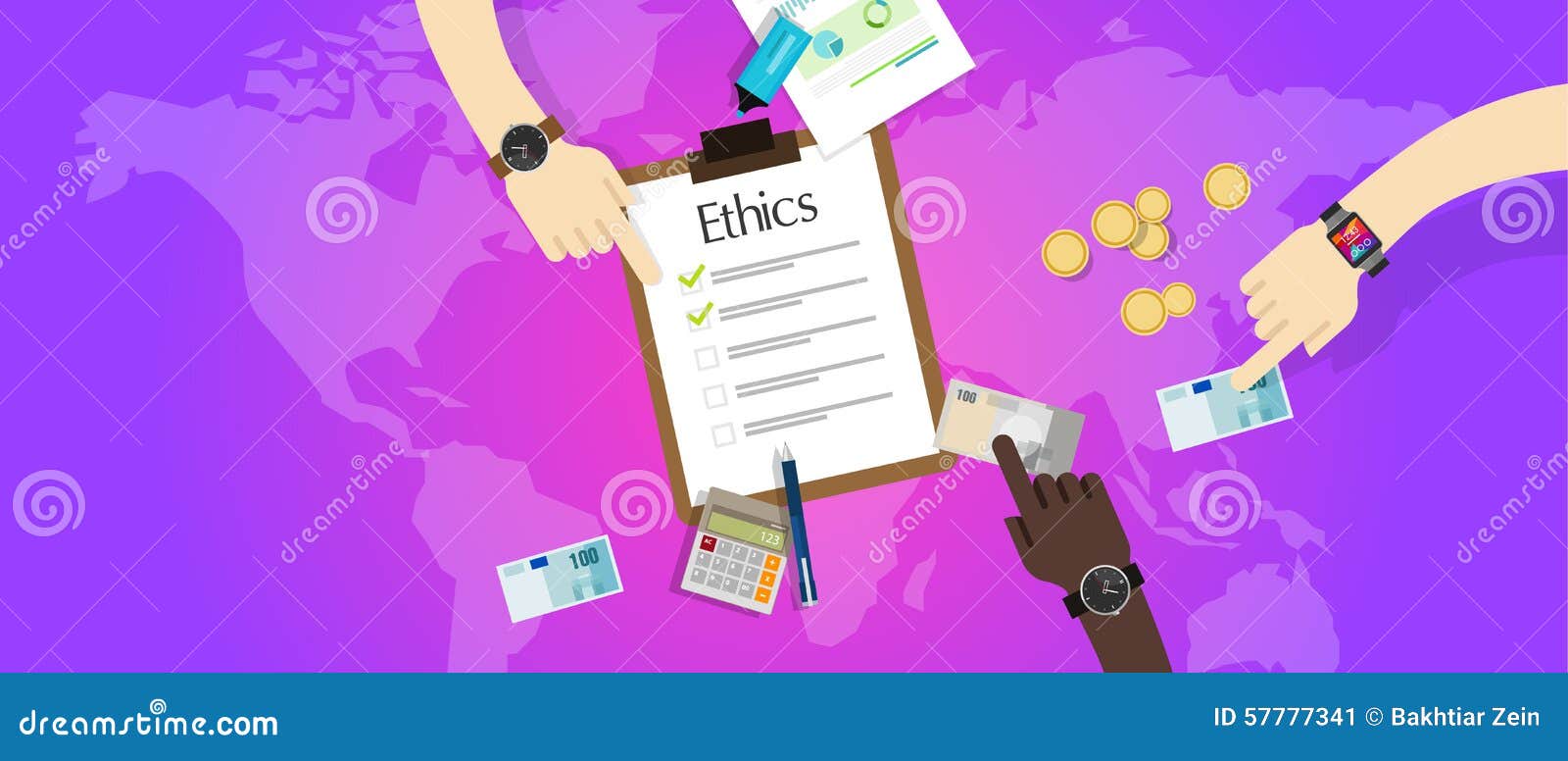 Corporate Ethic Strategy Landing Page Template. Tiny Characters Csr ...