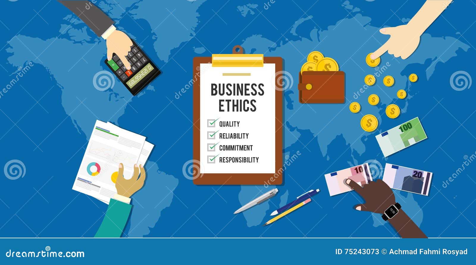 Corporate Ethic Strategy Landing Page Template. Tiny Characters Csr ...