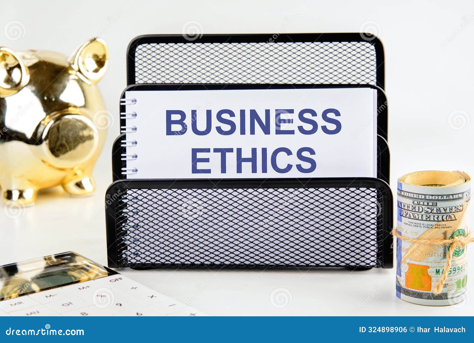 Business Ethics and Compliance Concept. BUSINESS ETHICS in a Notebook ...