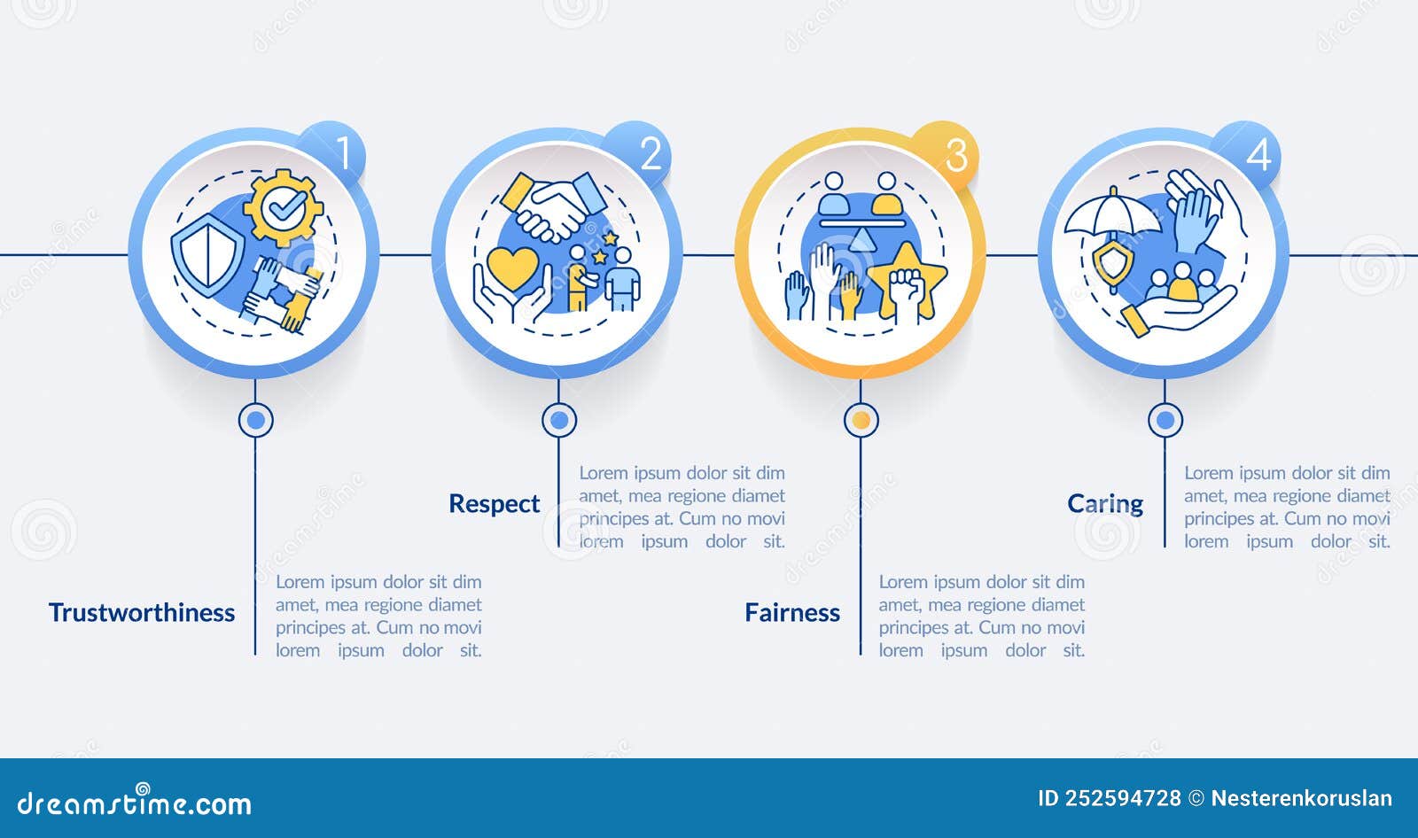 Business Ethics Components Circle Infographic Template Stock Vector ...