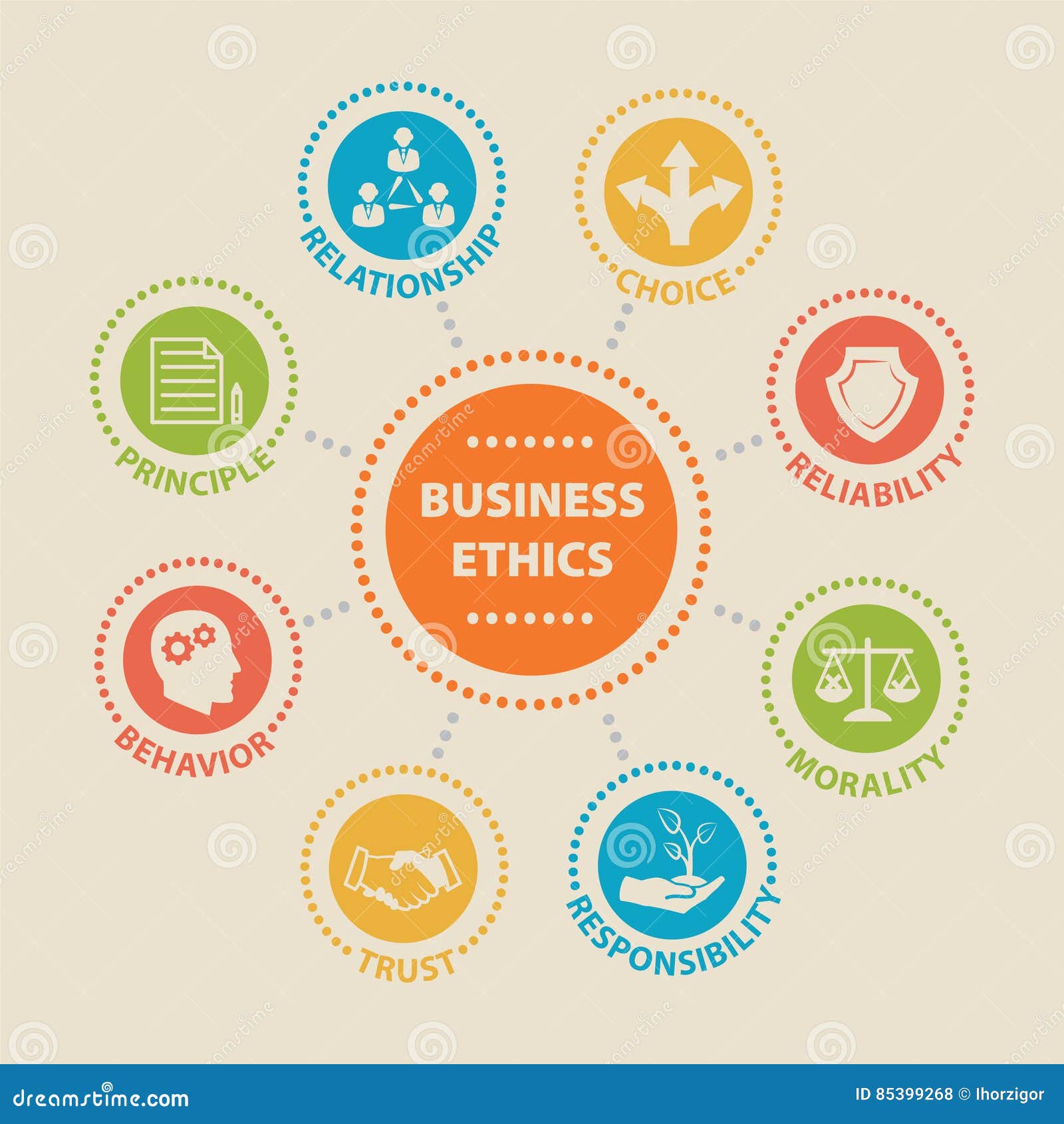 Business Ethics. Concept with Icons. Stock Vector - Illustration of ...