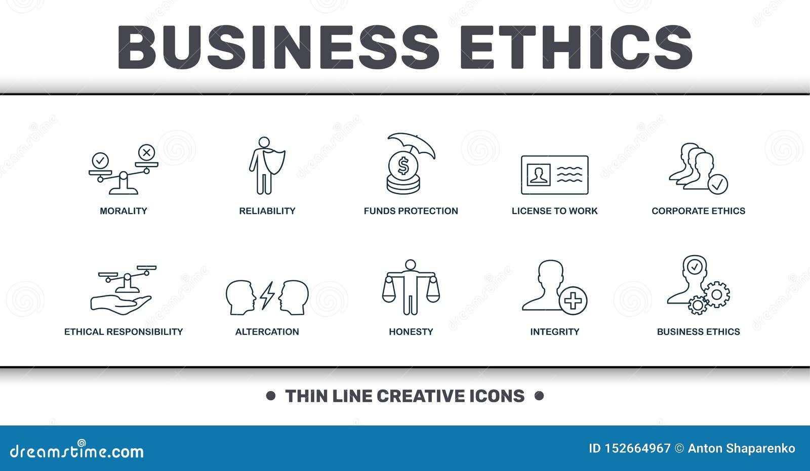 License To Work Icon. Flat Creative Element From Business Ethics Icons ...