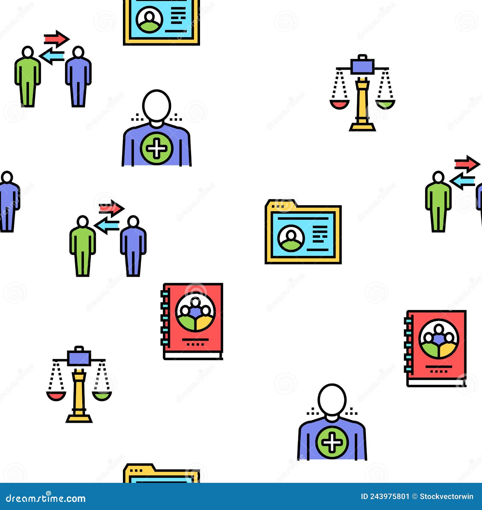 Business Ethics Moral Vector Seamless Pattern Stock Vector ...