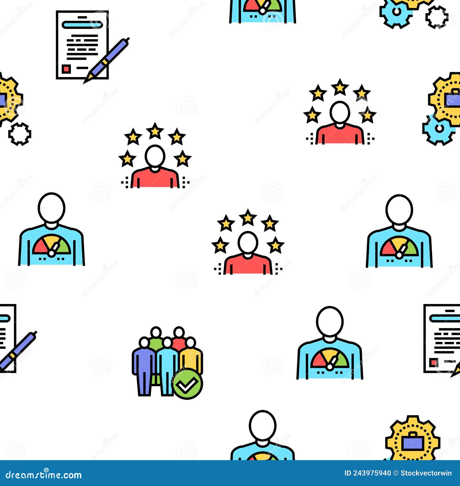 Business Ethics Moral Vector Seamless Pattern Stock Vector ...