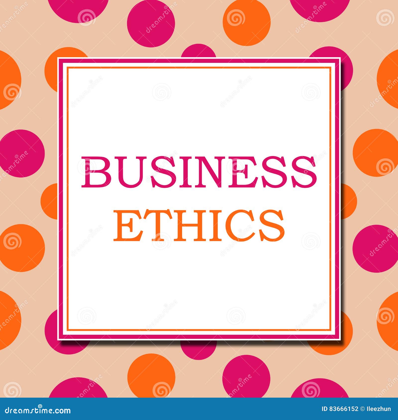 Business Ethics Pink Orange White Square Stock Illustration ...