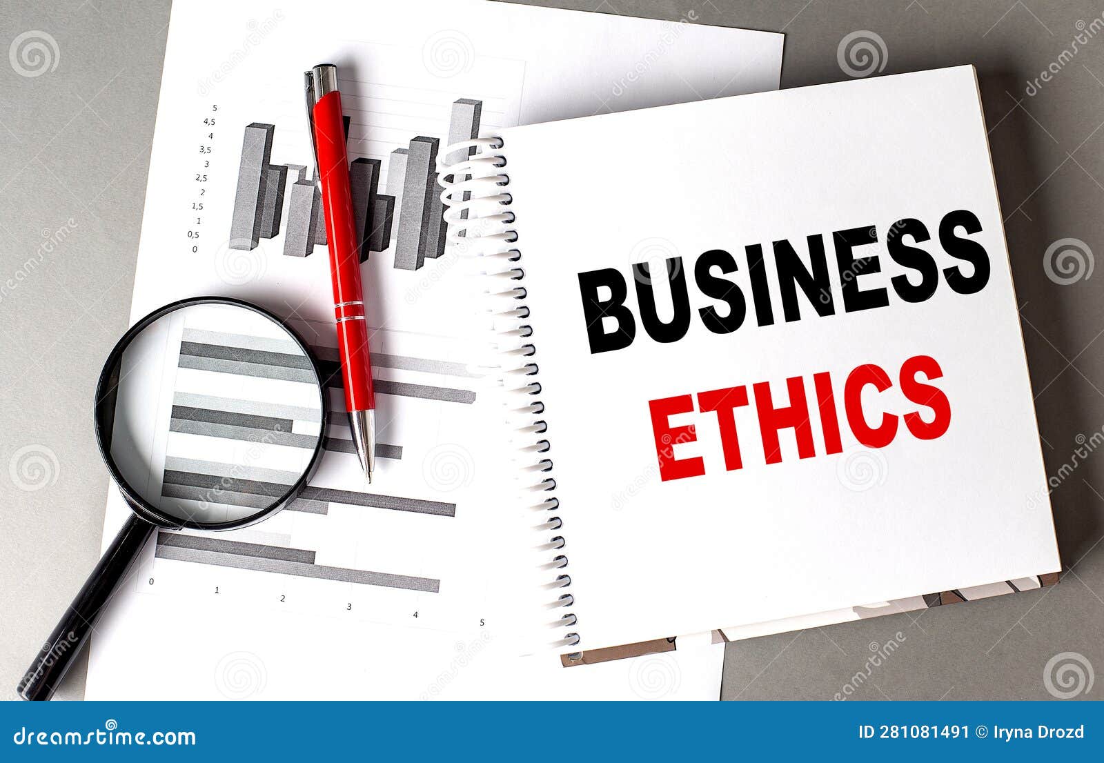 BUSINESS ETHICS Text Written on Notebook with Chart Stock Image - Image ...