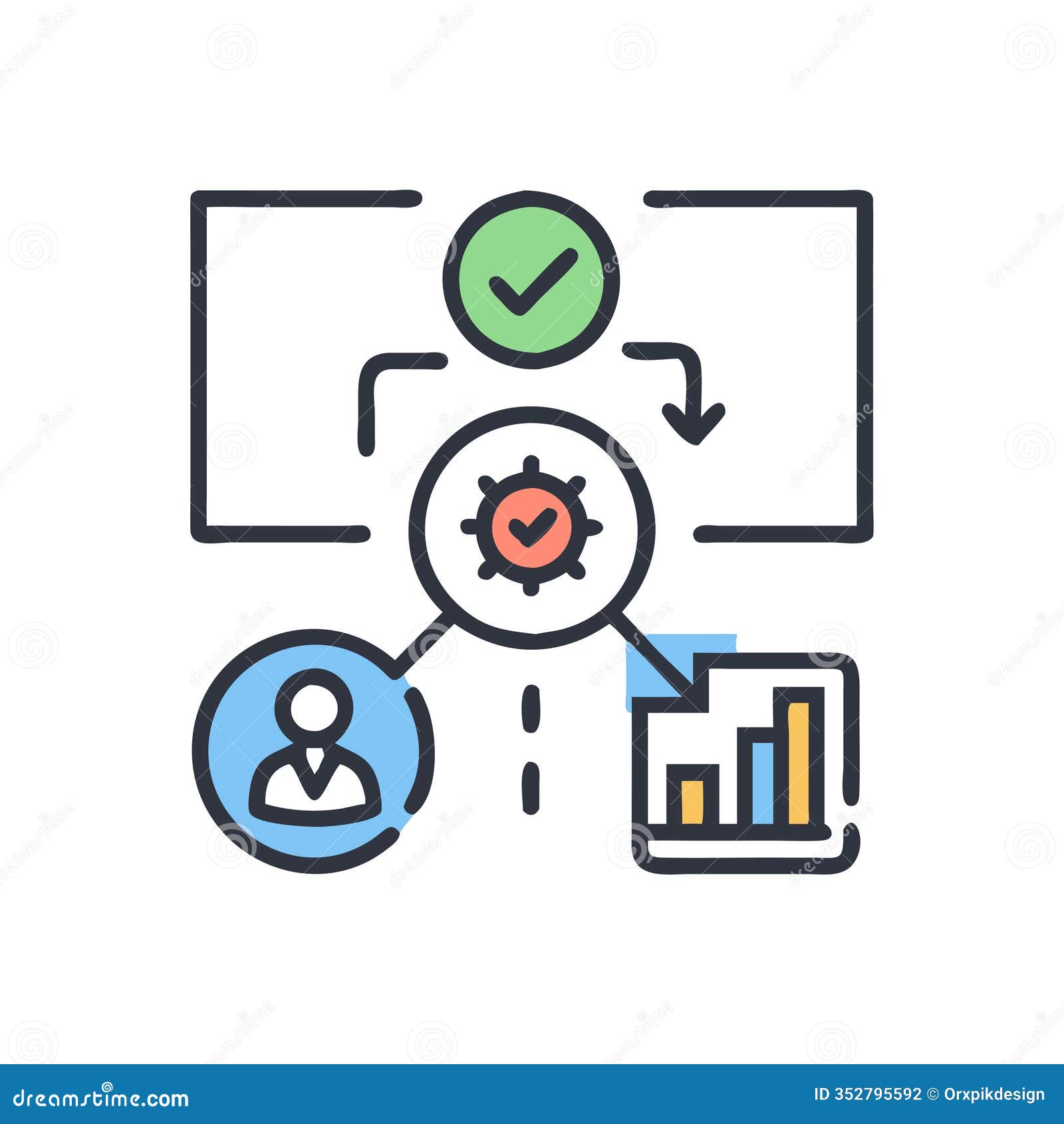 Business Evaluation Framework Icon Stock Vector - Illustration of ...