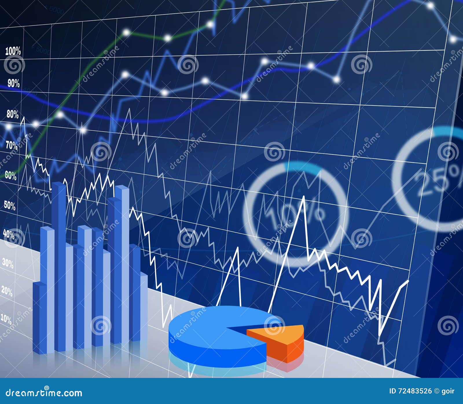 Business evolution graph stock illustration. Illustration of bull ...
