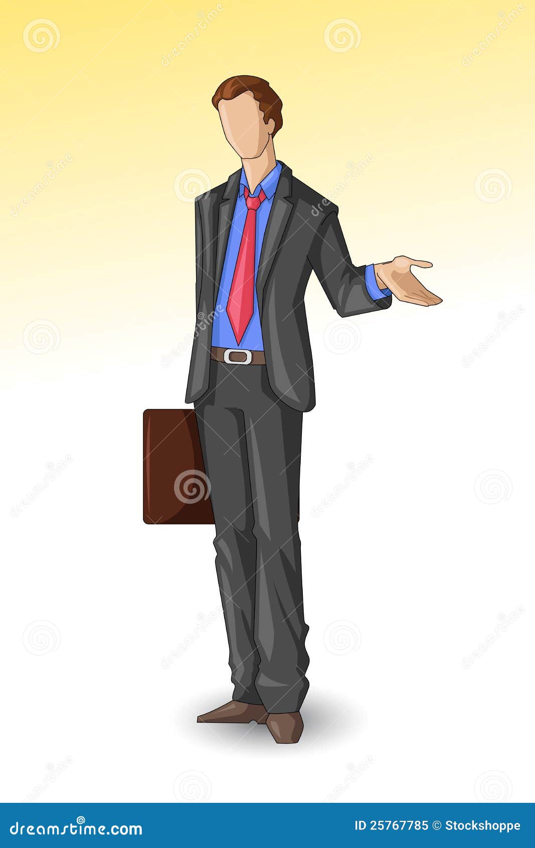 Business Executive with Briefcase Stock Vector - Illustration of ...