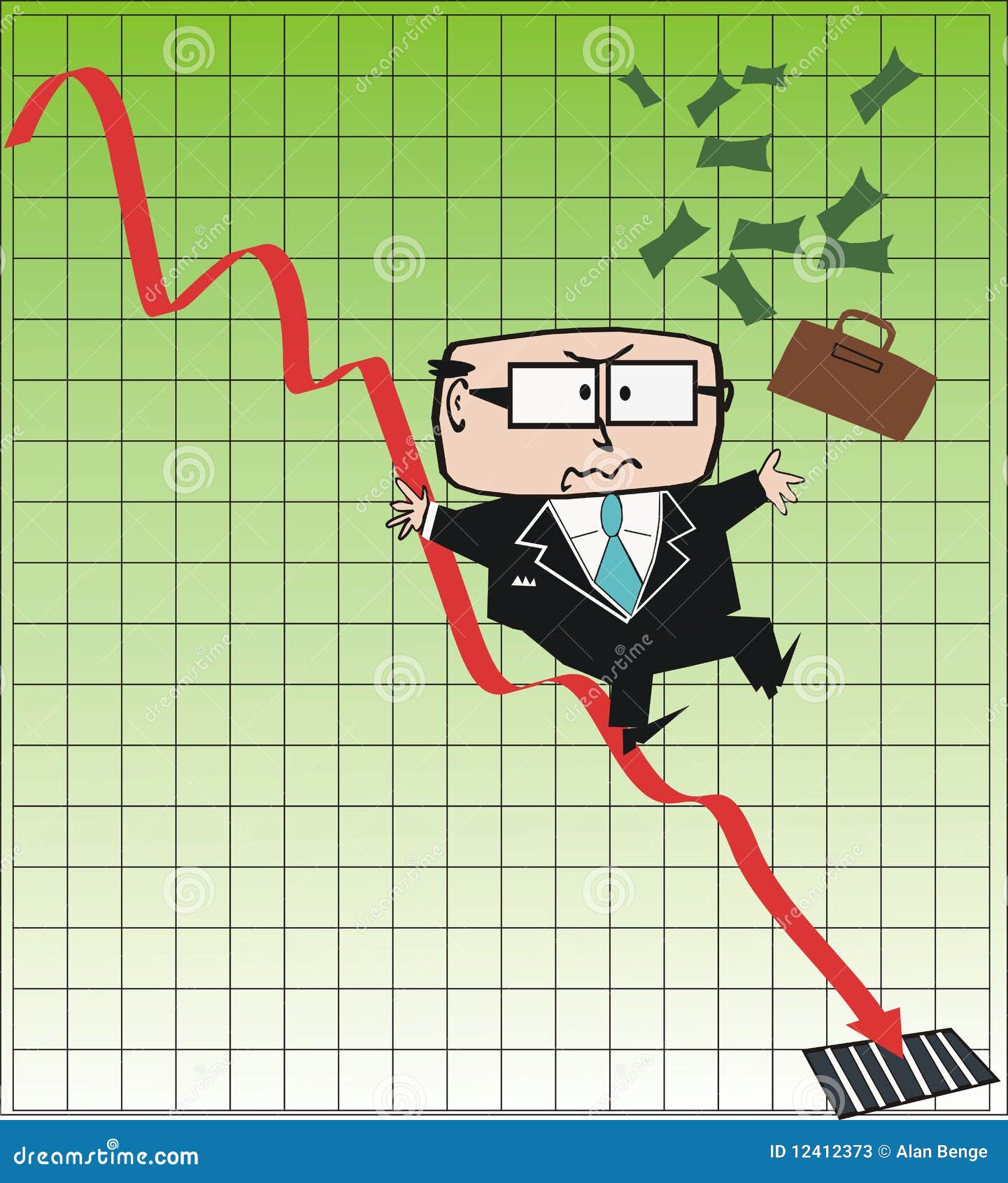 Business executive cartoon stock vector. Illustration of downward ...