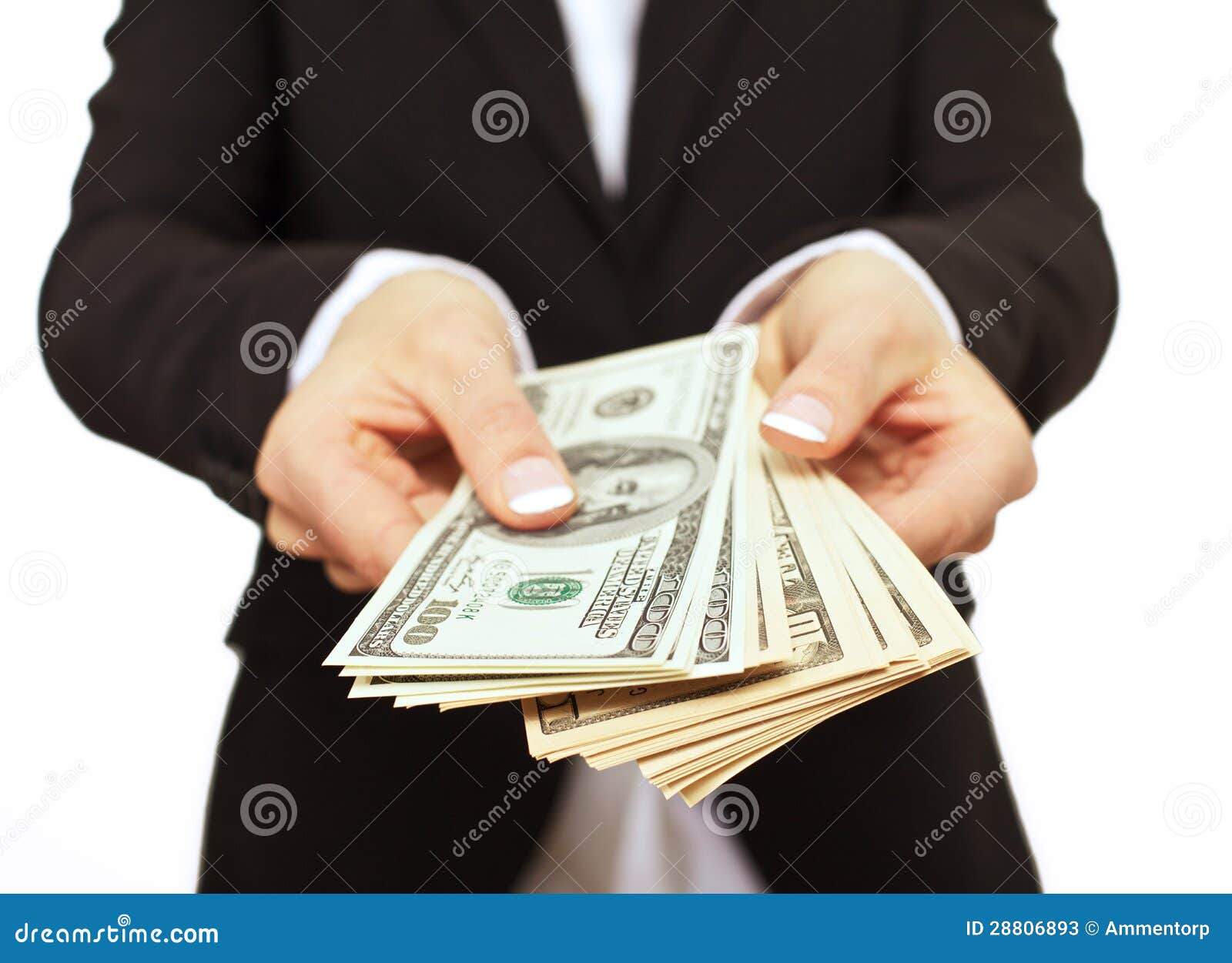 Business Executive Giving Bribe Money Stock Image - Image of consumer ...