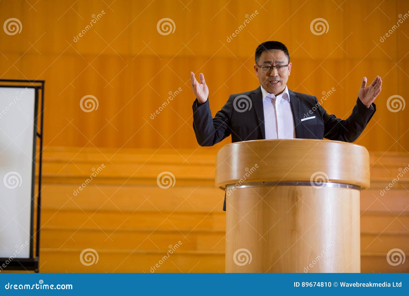 Business Executive Giving a Speech Stock Photo - Image of communication ...