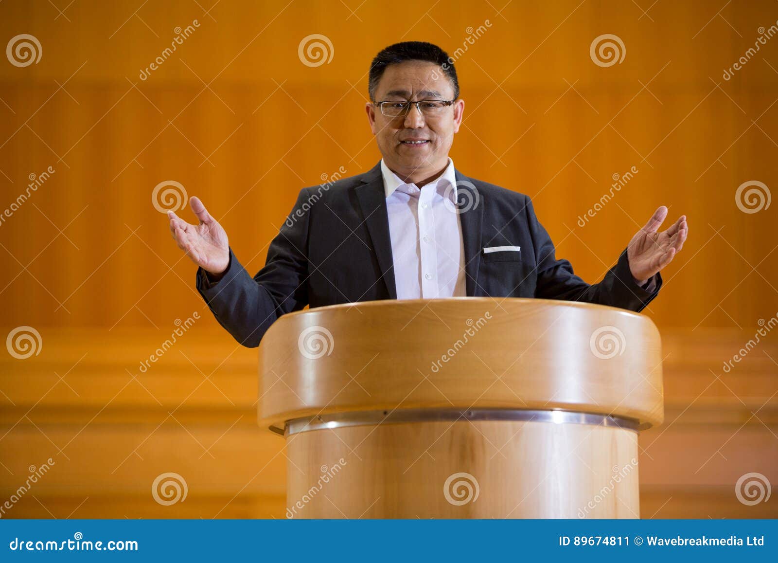 Business Executive Giving a Speech Stock Image - Image of business ...