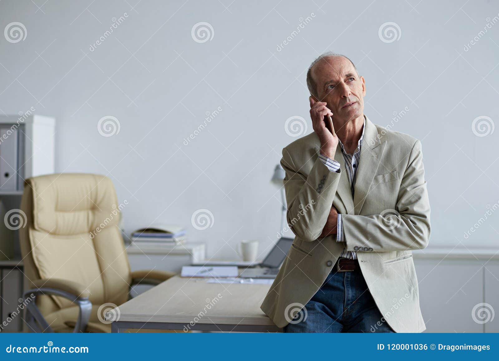 Business Executive Making Phone Call Stock Photo - Image of executive ...