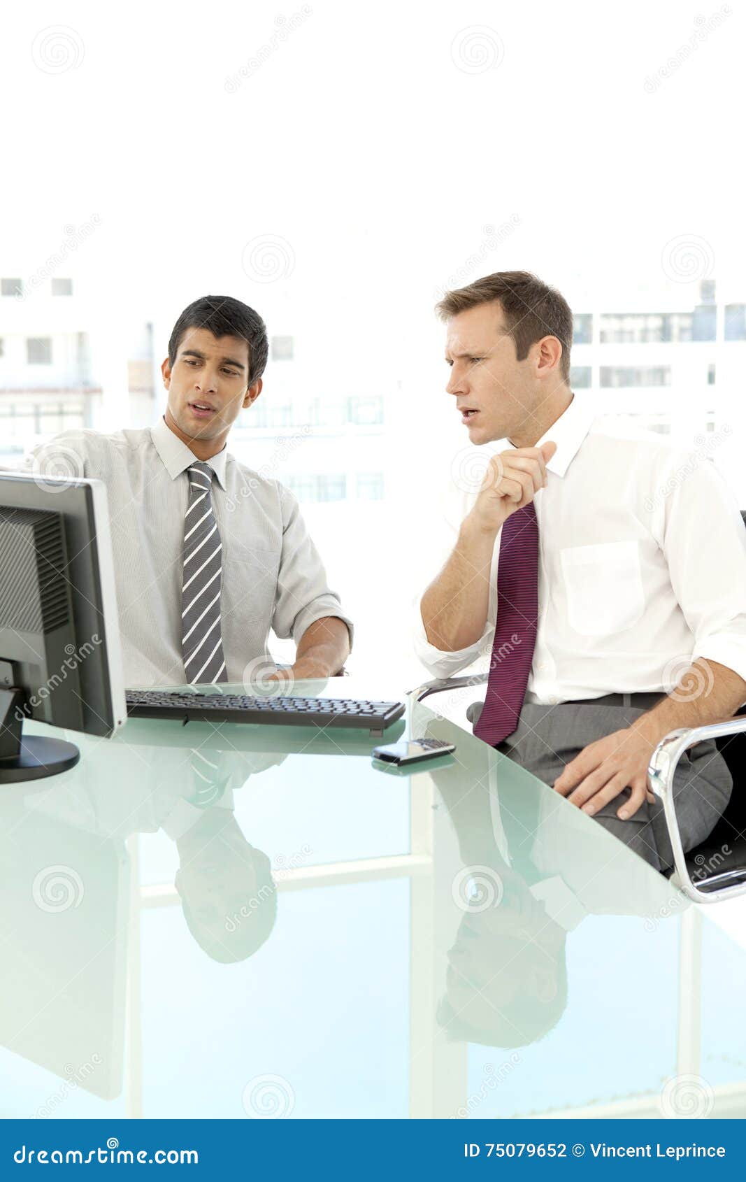 Business Executive Men Working Together Stock Photo - Image of ...