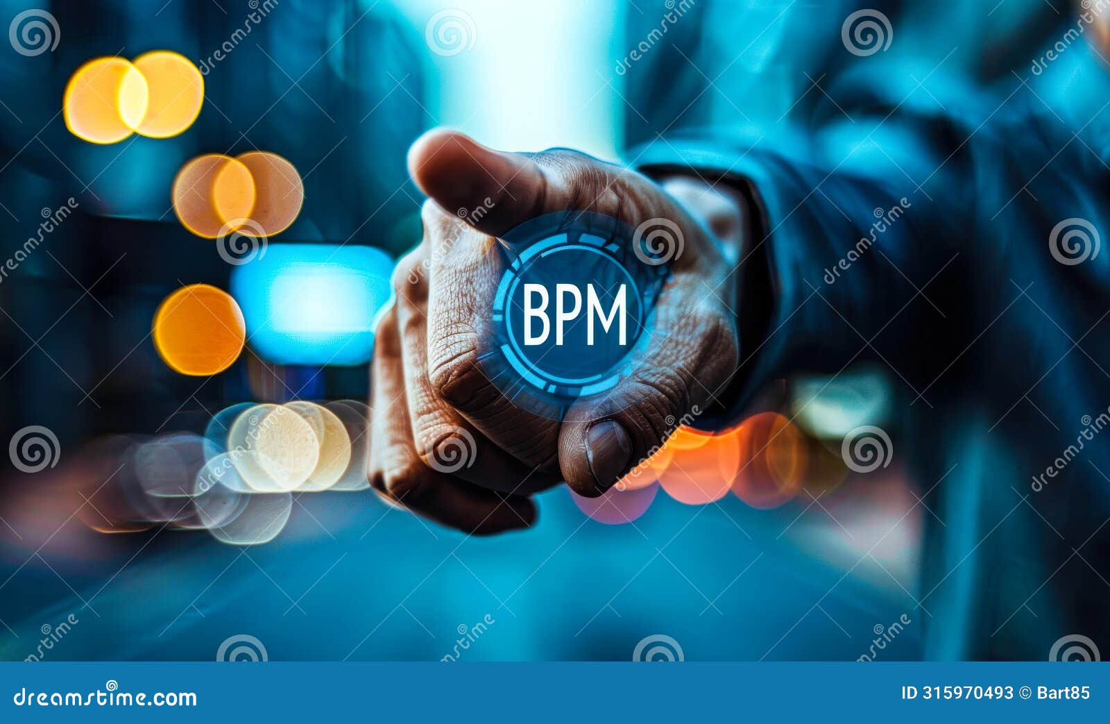 Business Executive Pointing To BPM Business Process Management Approach ... Business Executive Pointing To BPM Business Process Management Approach ...
