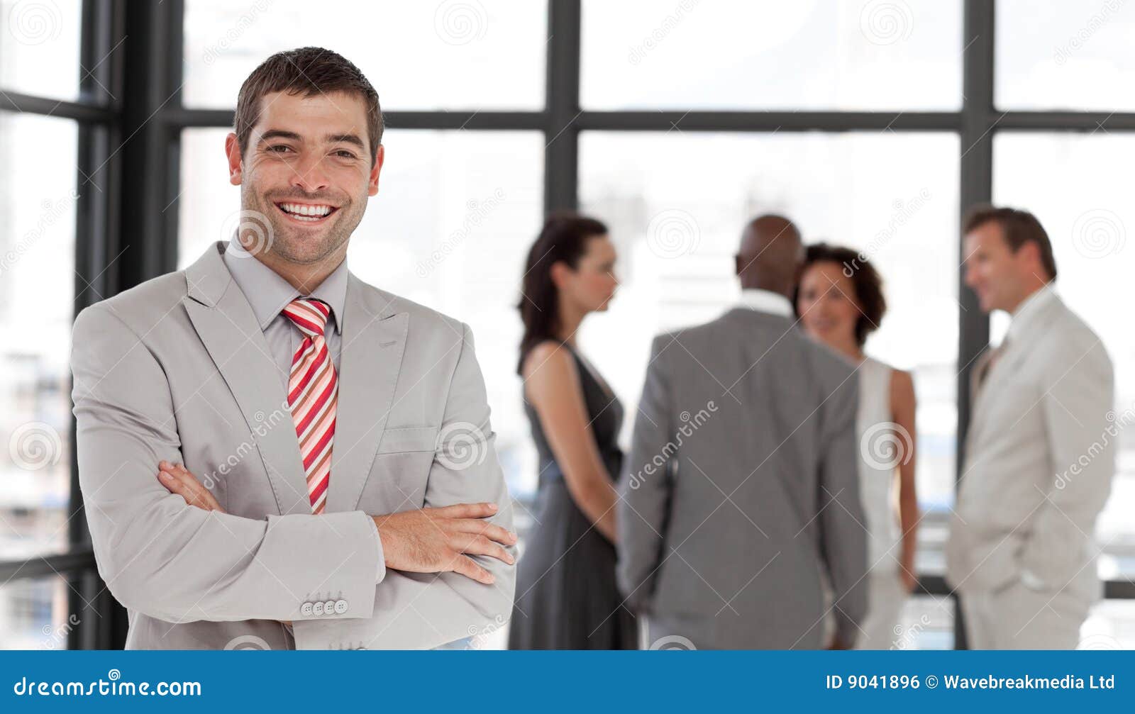 Business Executive Smiling at Camera Stock Photo - Image of light ...