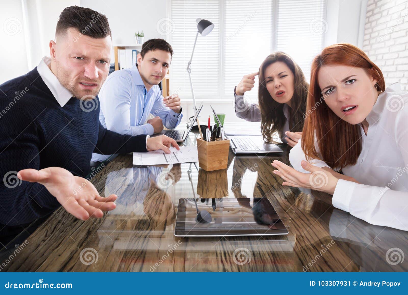 Business Executives Complaining in Office Stock Image - Image of ...