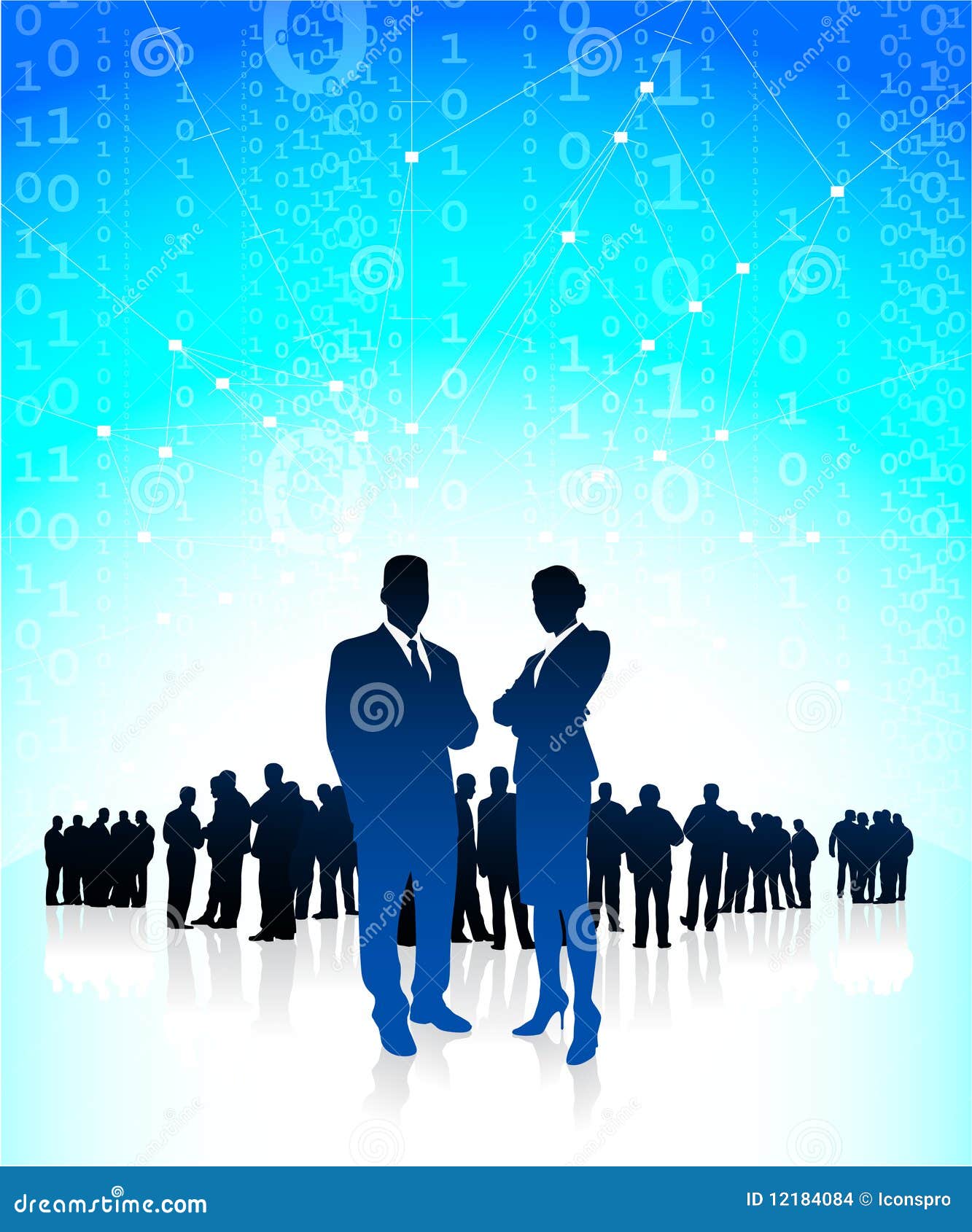 Business Executives with Global Financial Team Stock Vector ...