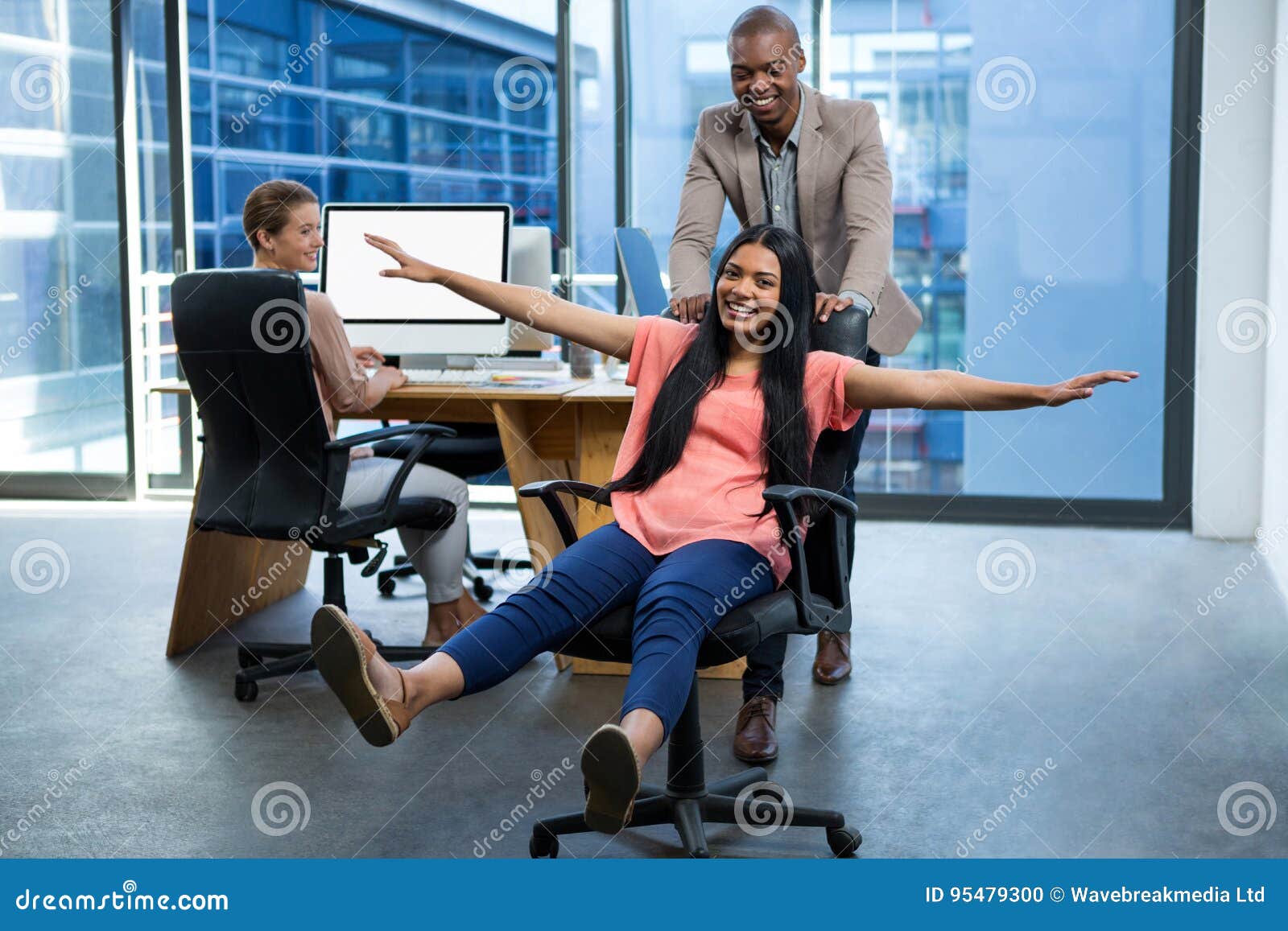Business Executives Having Fun in Office Stock Photo - Image of happy ...