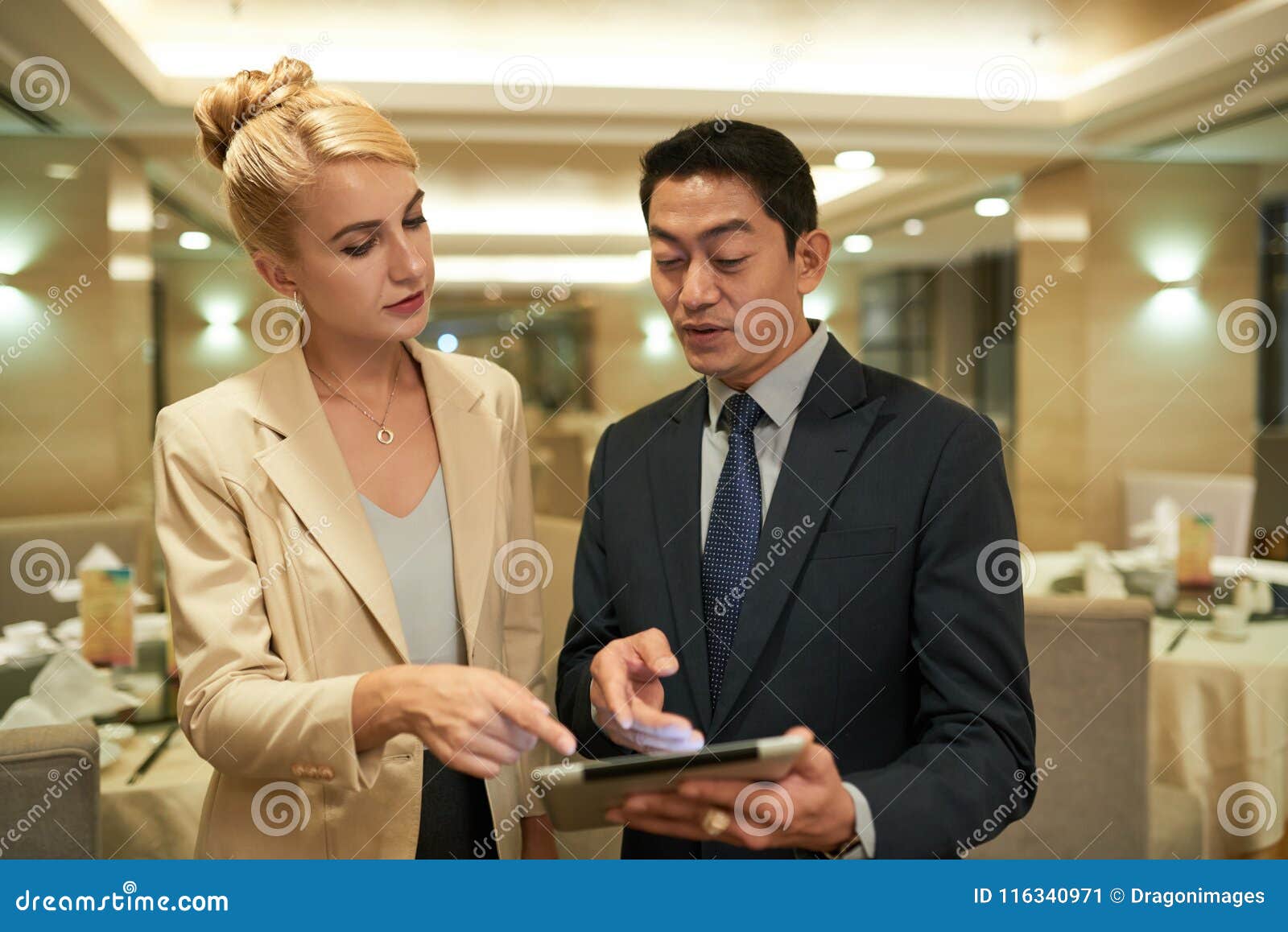 Reading e-mail together stock image. Image of business - 116340971