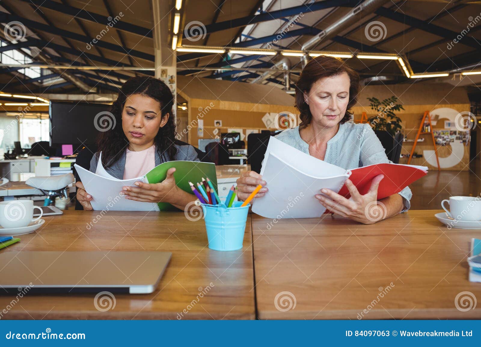 Business Executives Reading Document Stock Image - Image of colleague ...