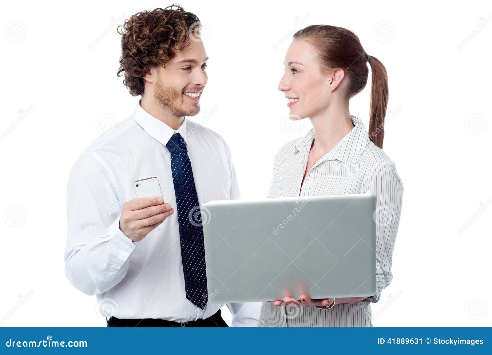 Business Executives Working on Laptop Stock Image - Image of company ...