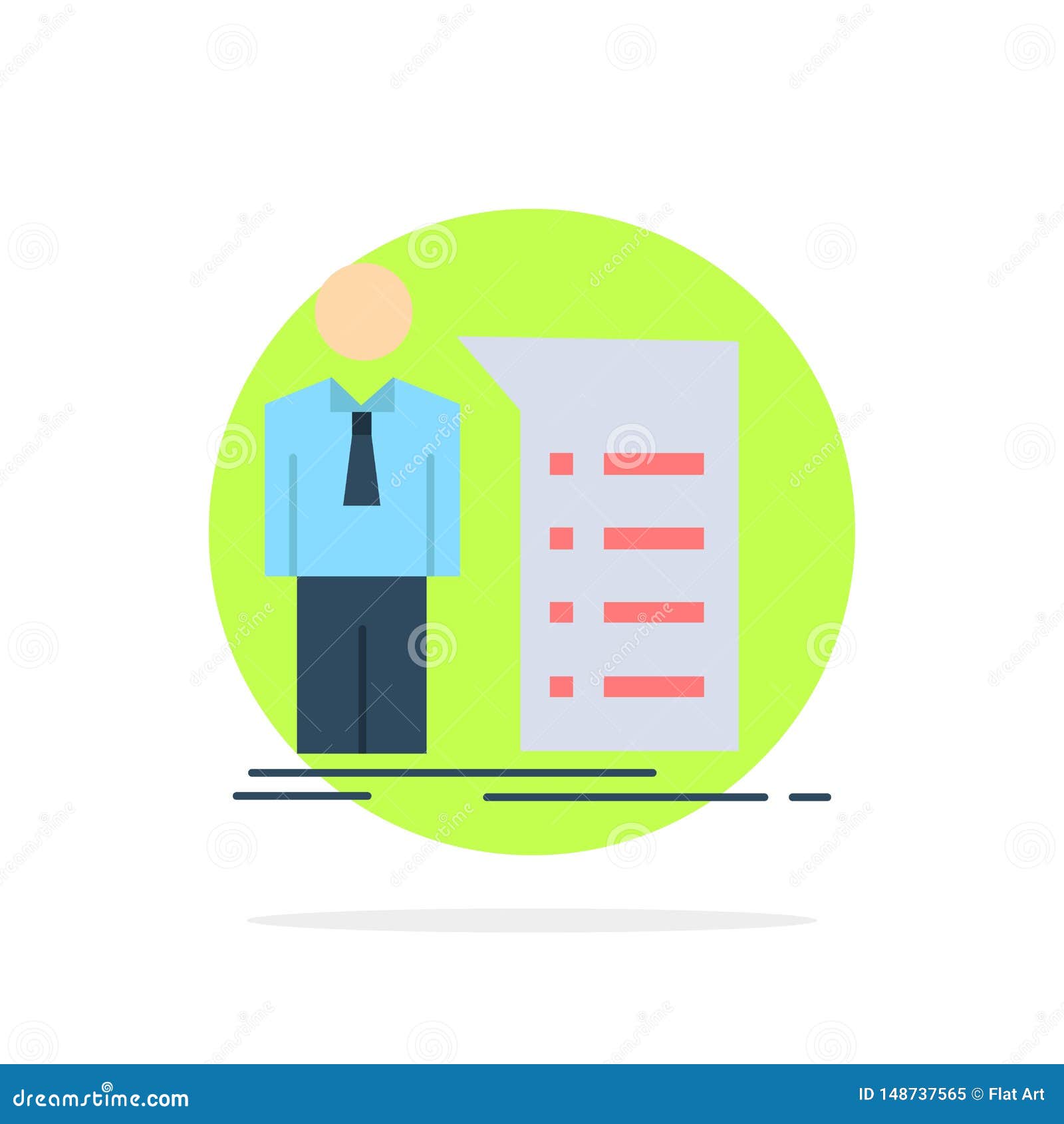 Business, Explanation, Graph, Meeting, Presentation Flat Color Icon ...