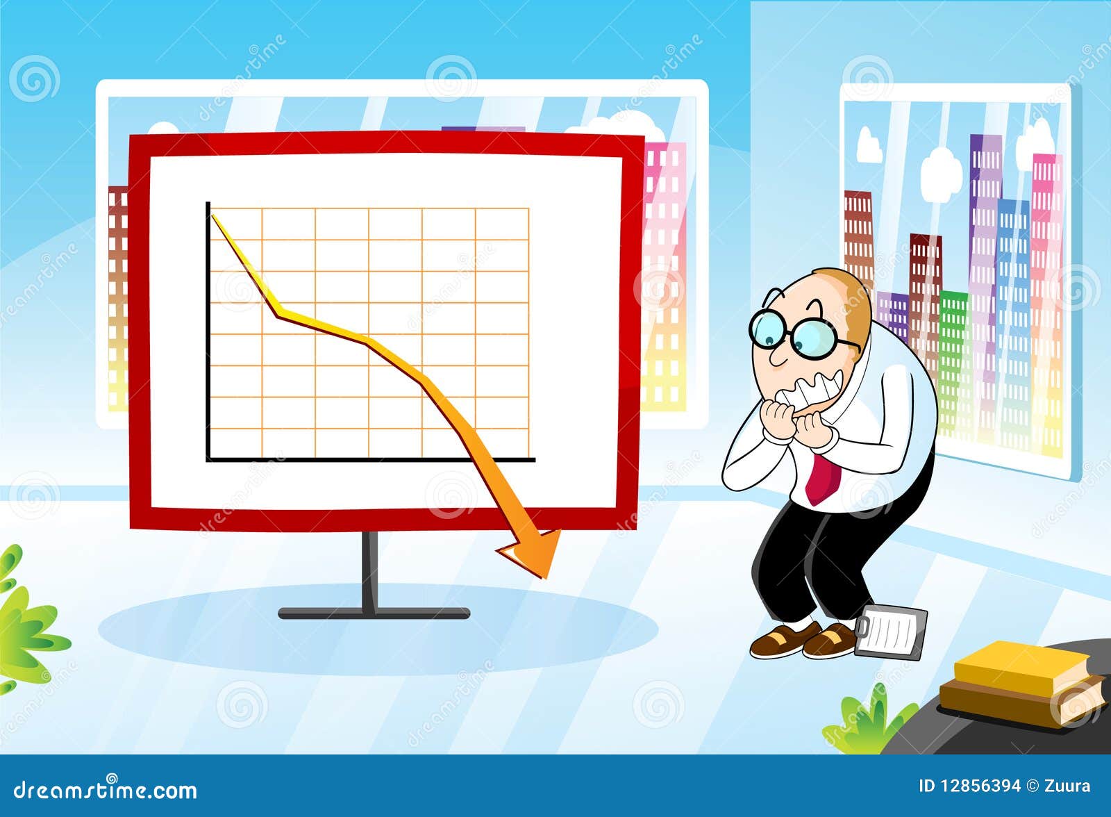 Business failure stock vector. Illustration of panic - 12856394
