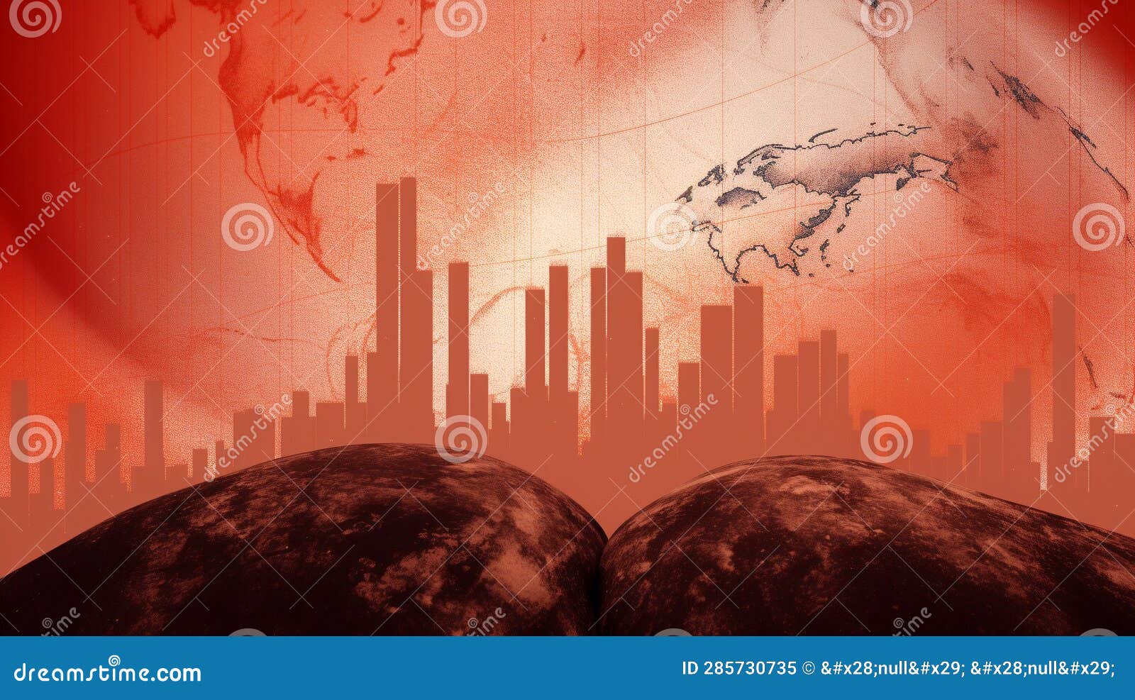 Business Failure Illustration and Falling Business Graph Chart Concept ...