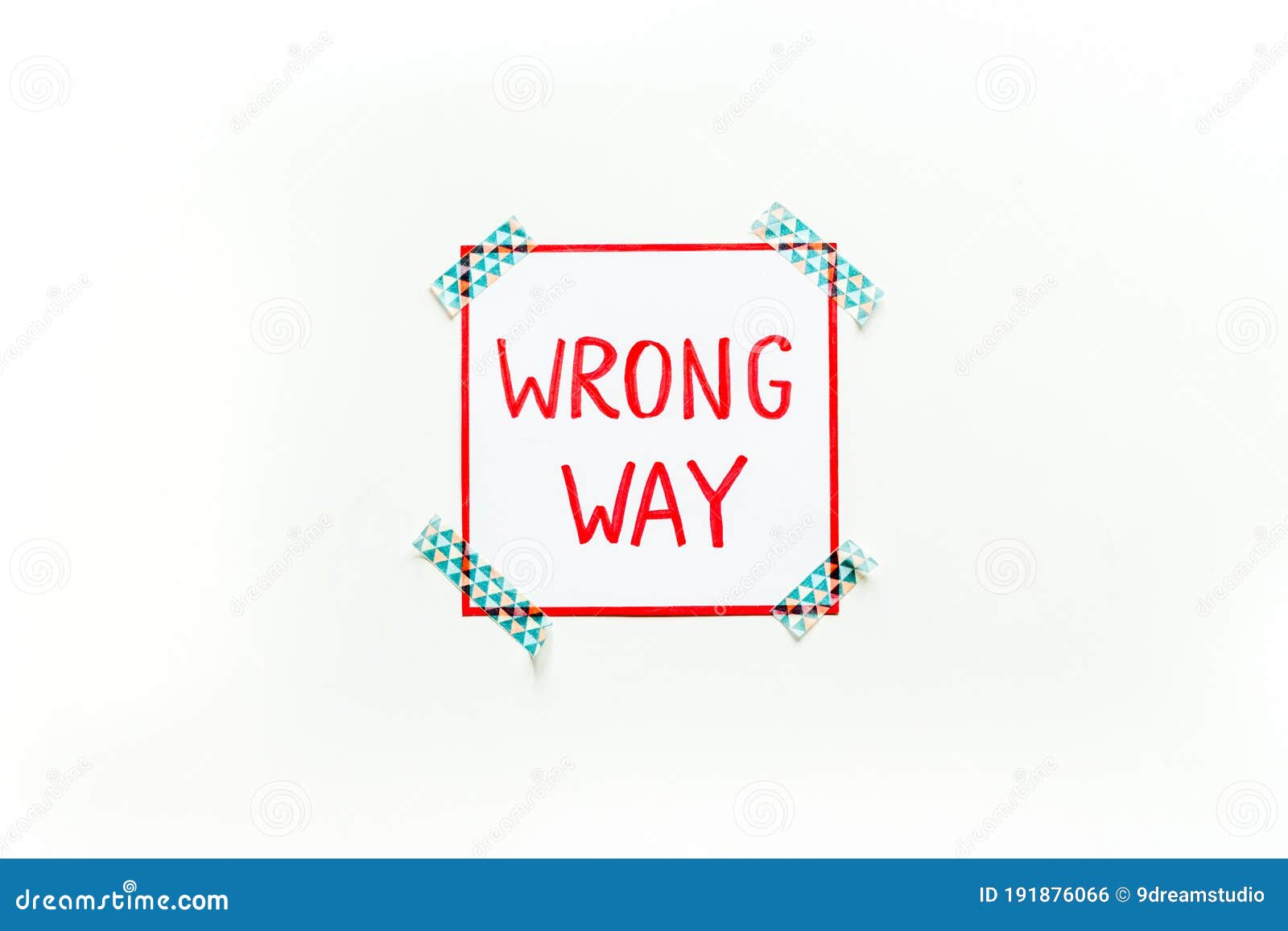 Business Failure. Wrong Way Icon Top View Stock Photo - Image of ...