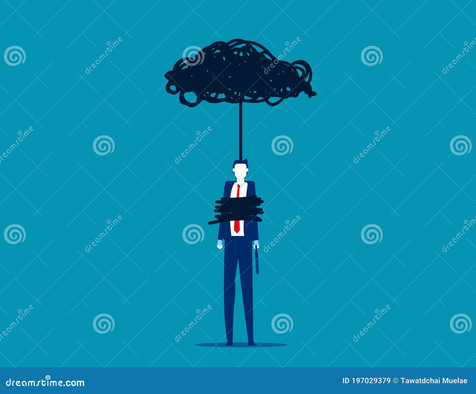 Business Fears and Problems. Business Trapped Concept Stock Vector ...