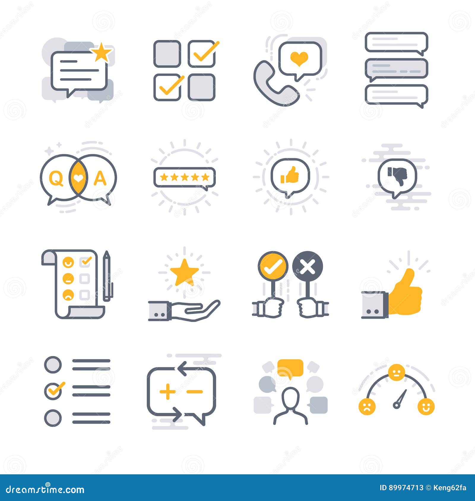 Business Feedback icons stock vector. Illustration of management - 89974713
