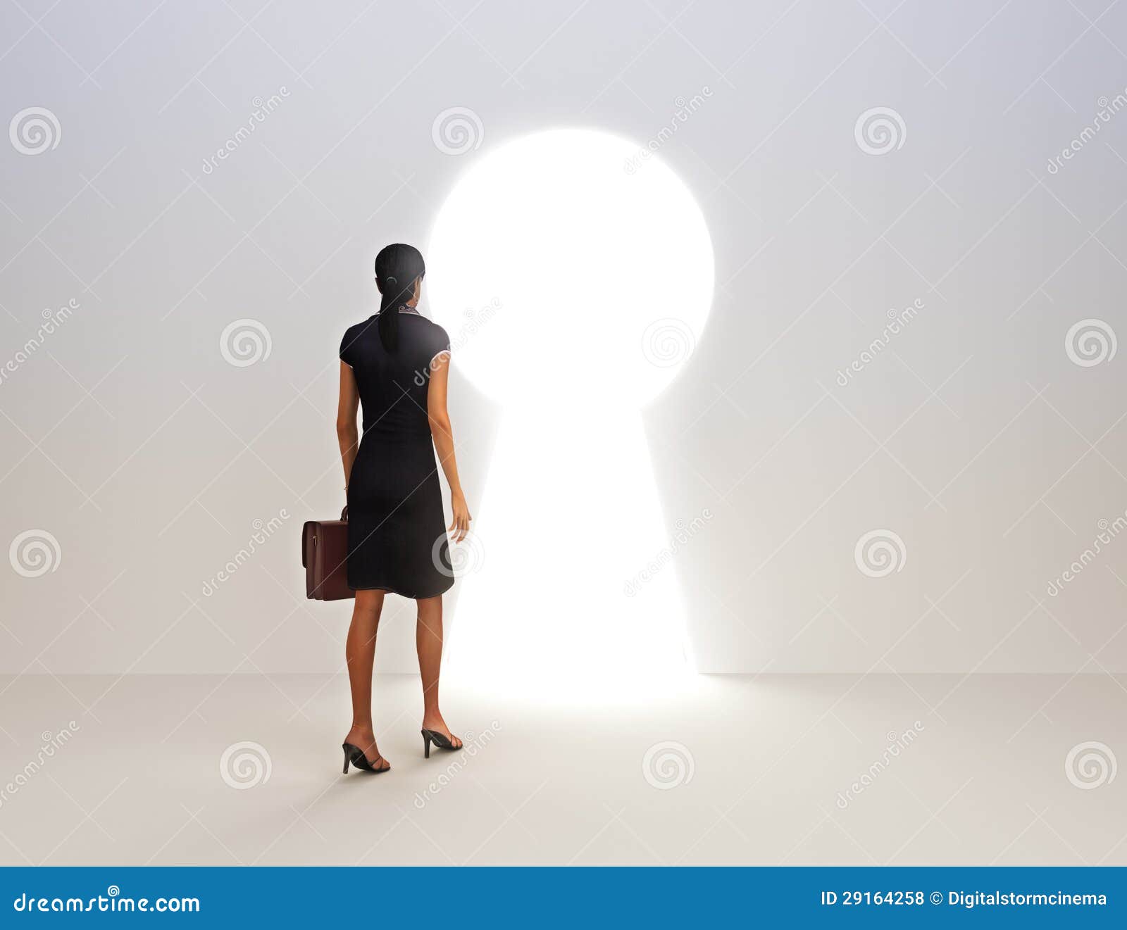 Business Female Key To Success Stock Illustration - Illustration of ...