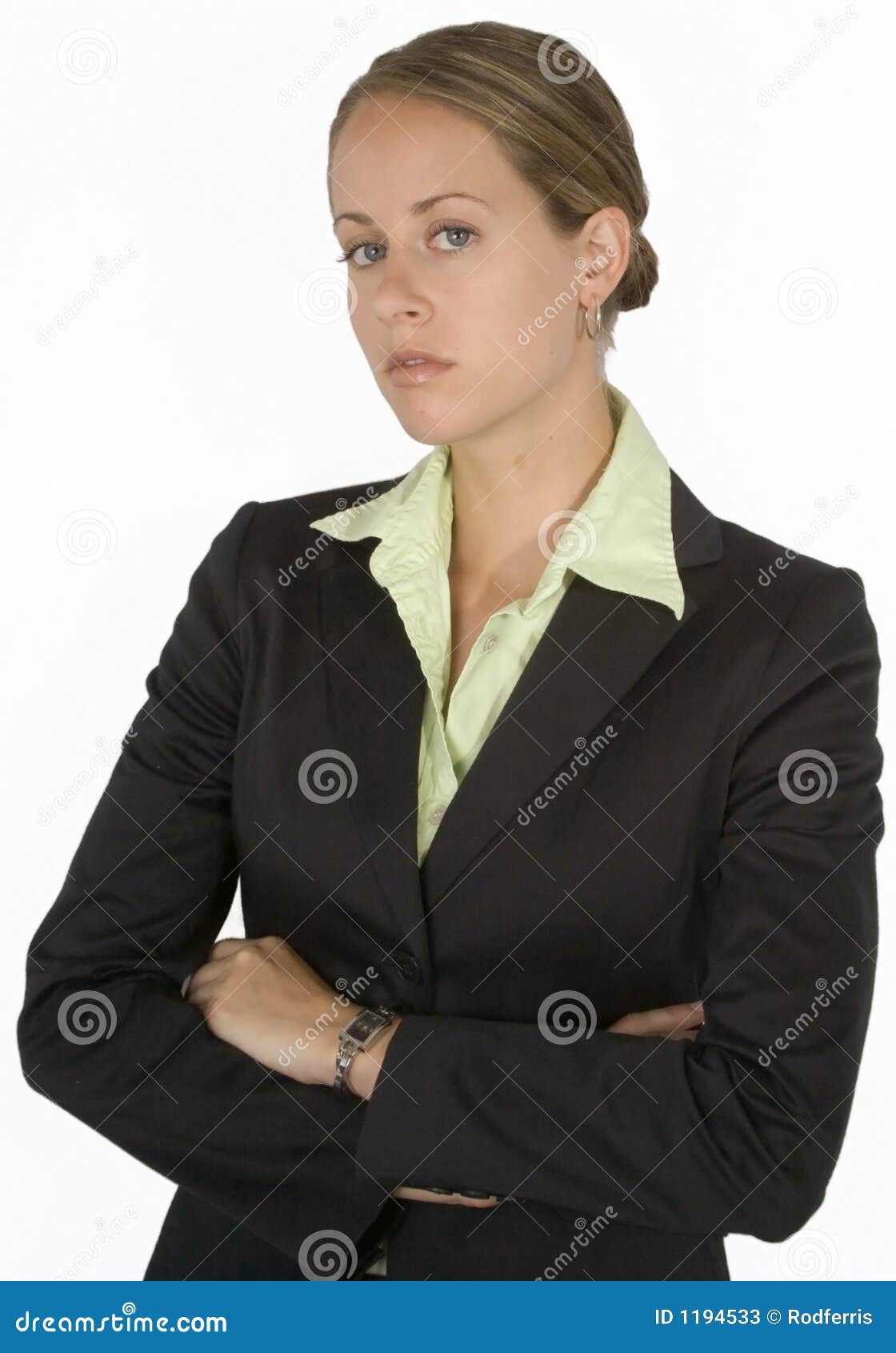 Business Female - serious stock image. Image of crossed - 1194533