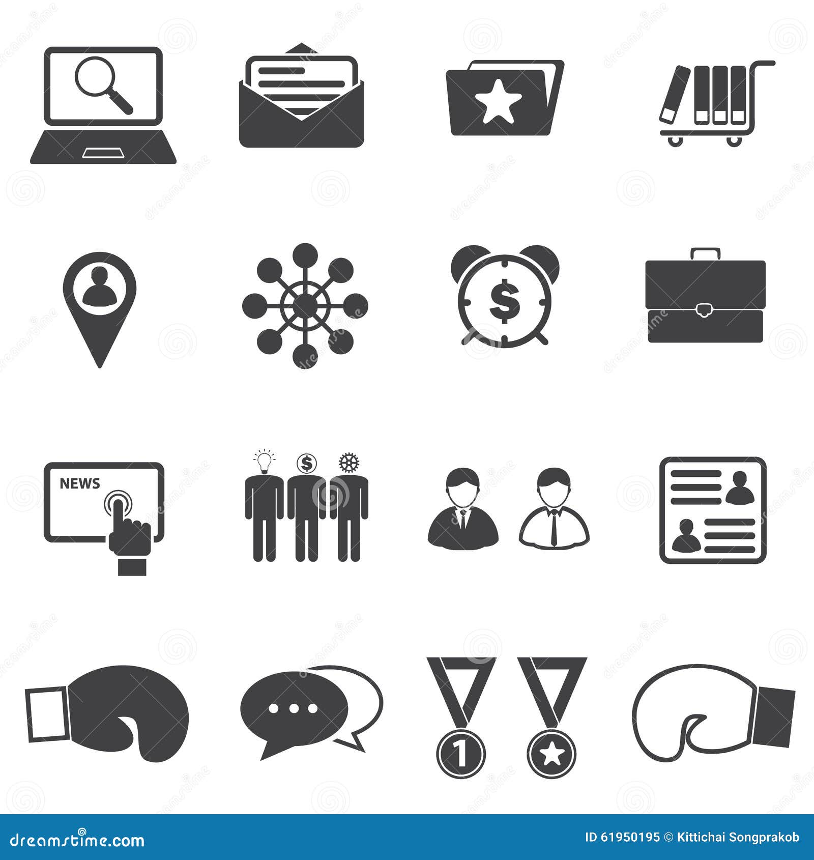 Business Fighting icons stock vector. Illustration of business - 61950195