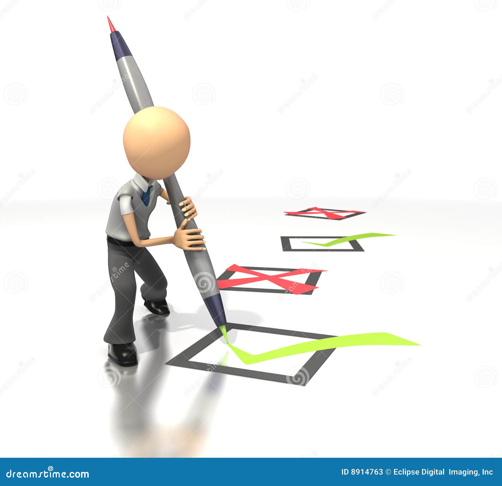 Business Figure Checklist stock illustration. Illustration of business ...