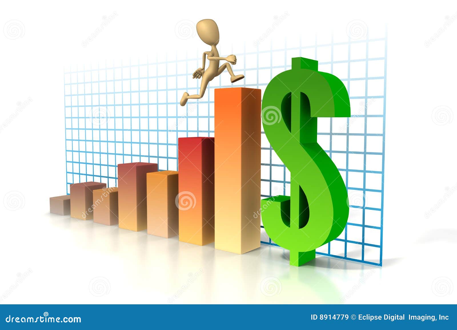 Business Figure Run Up Graph Stock Illustration - Illustration of ...